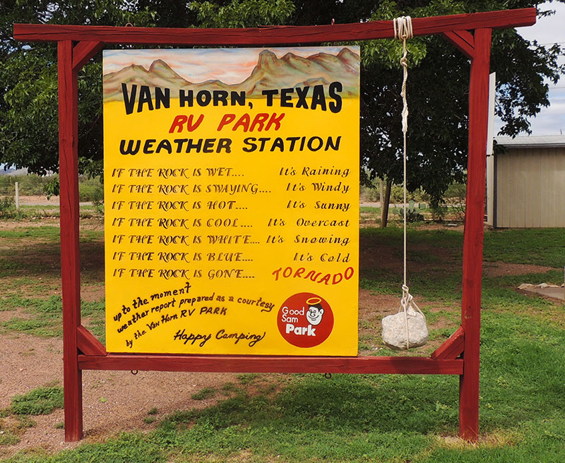 Van Horn, Texas Weather - Van Horn RV Park