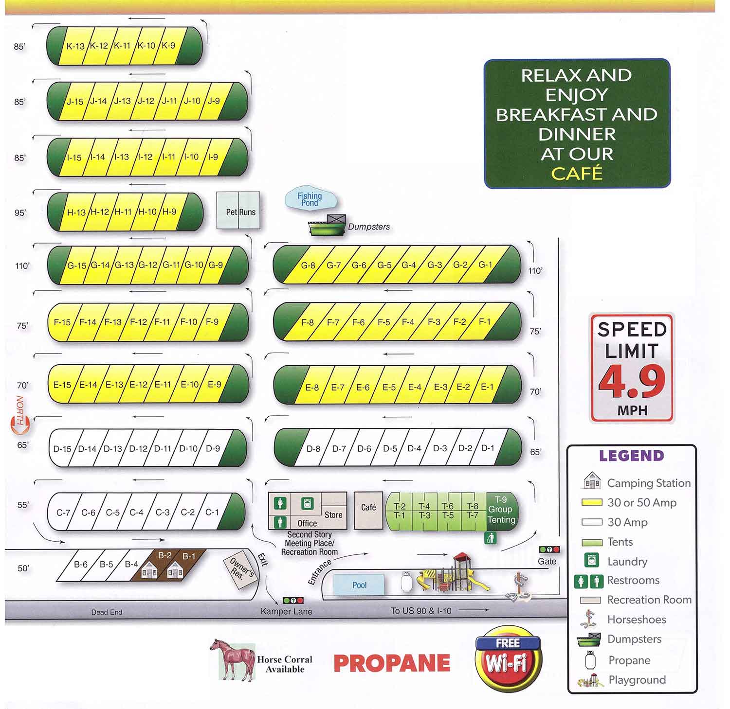 Van Horn RV Park Site Map - Van Horn RV Park